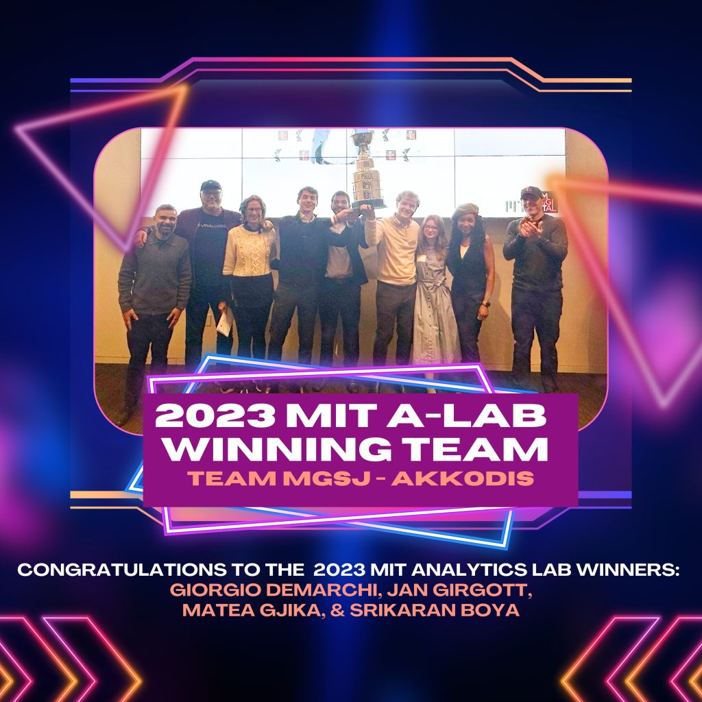 2023 MIT Analytics Lab Winners Take the Prize! - MIT Initiative on the ...