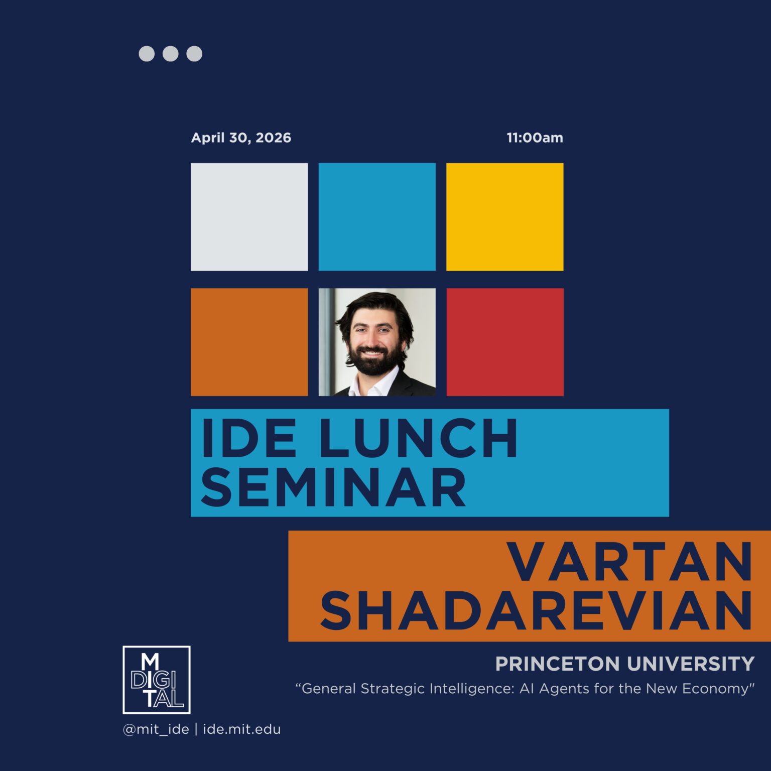 Ide Lunch Seminar With Vartan Shadarevian Mit Initiative On The